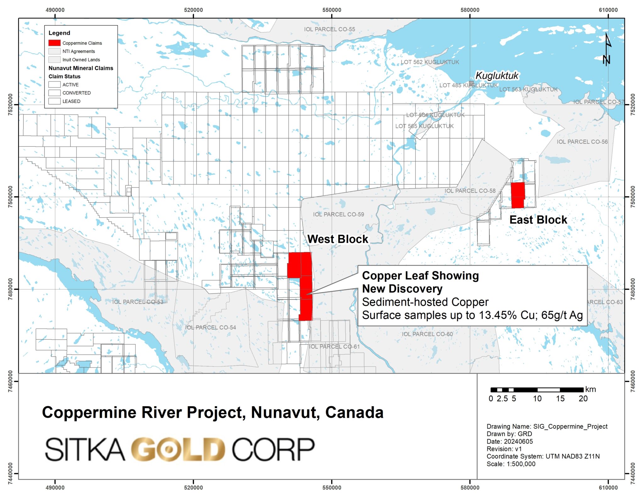 Coppermine River - Sitka Gold Corp