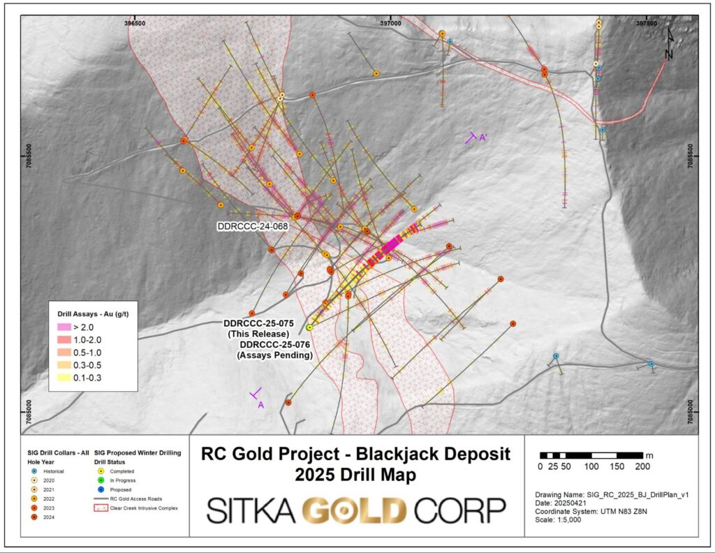 Sitka Gold Intersects 108.9 Metres of 3.27 g/t Gold Including 45.0 Metres of 4.52 g/t Gold ...